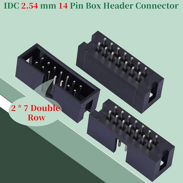 20PCS 14-PIN BOX Header Connector IDC Connector PCB Electronic Project ...