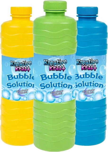 BUBBLE SOLUTION LIQUID Pack of 1 or Multipack 1L Bottles Extra Strong ...