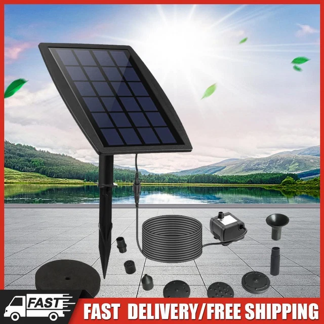 MINI POMPA SOMMERGIBILE 2,5/5 W fontana solare galleggiante acqua ...