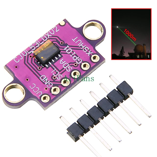VL53L0X TIME-OF-FLIGHT DISTANCE Sensor Breakout GY-VL53L0XV2 Module for ...