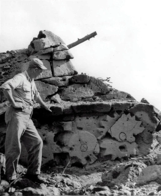 WW2 WWII PHOTO Fake Japanese Tank on Iwo Jima Pacific World War Two ...