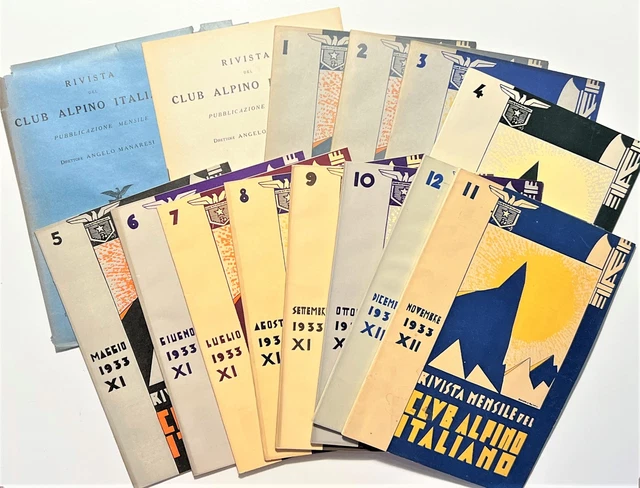RIVISTA DEL CLUB Alpino Italiano - Anno Completo Vol. LII - 1933 EUR 69 ...