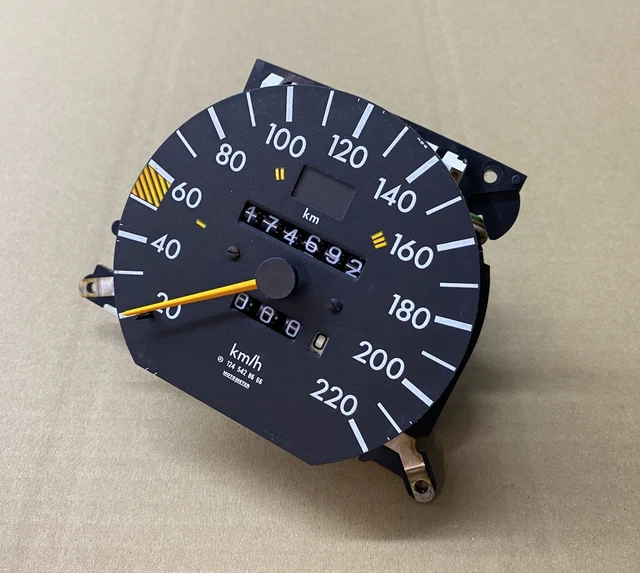 MERCEDES W124 SPEEDOMETER meter instrument cluster 220 km/h motometer ...