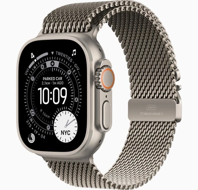 APPLE WATCH ULTRA 2 2024 49mm GPS + Cellular Natural Steel Silver Band ...