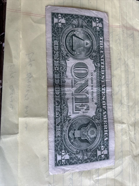 ONE DOLLAR BILL low serial number £78.95 - PicClick UK