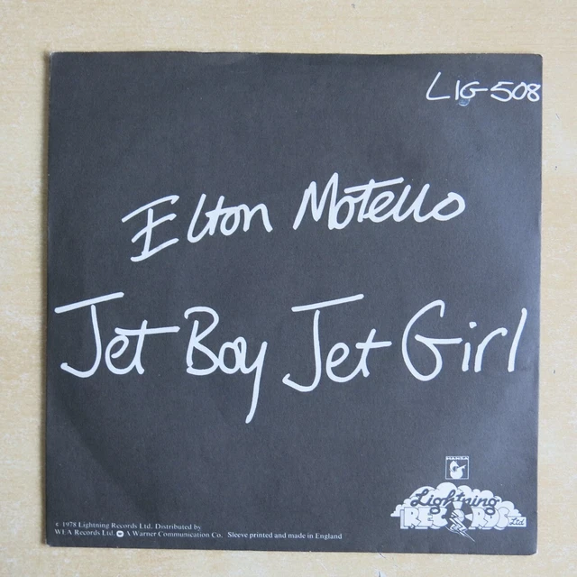 ELTON MOTELLO JET Boy Jet Girl / Pogo Pogo UK 7" Lightning Records 1978 ...
