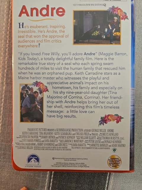 ANDRE VHS 1994 Paramount Family Favorites Red Clamshell Case $9.97 ...