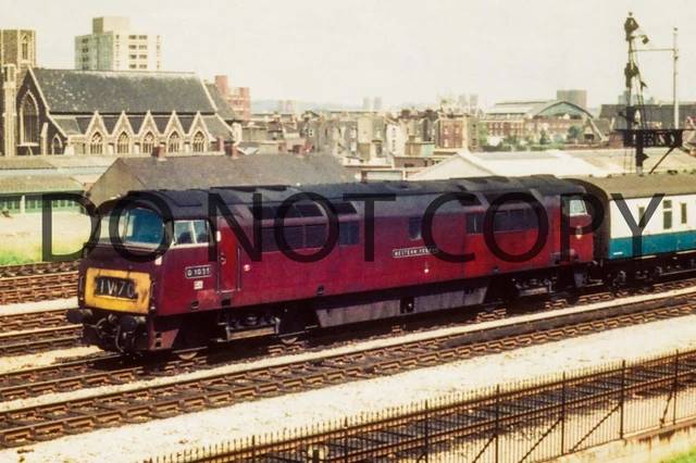 UK DIESEL TRAIN Railway Photograph Of Class 52 Western D1035. Rm52-101 ...