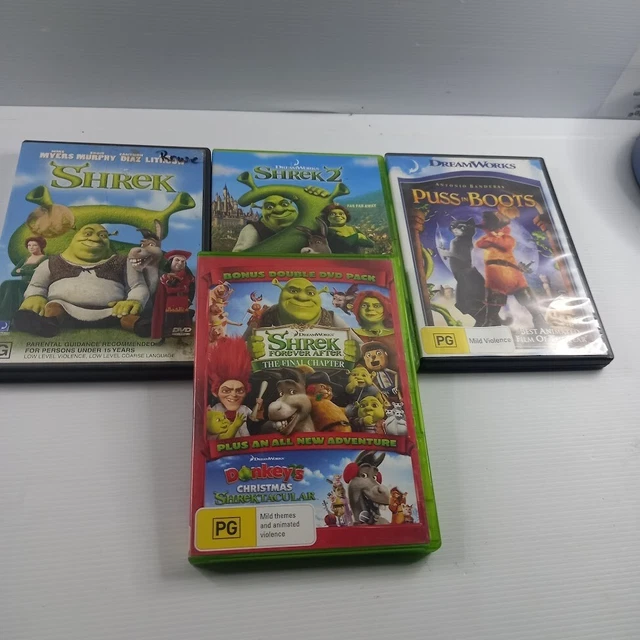 SHREK 4 MOVIE Mixed Bulk Bundle DVD Collection | rated Pg region 2&4 ...