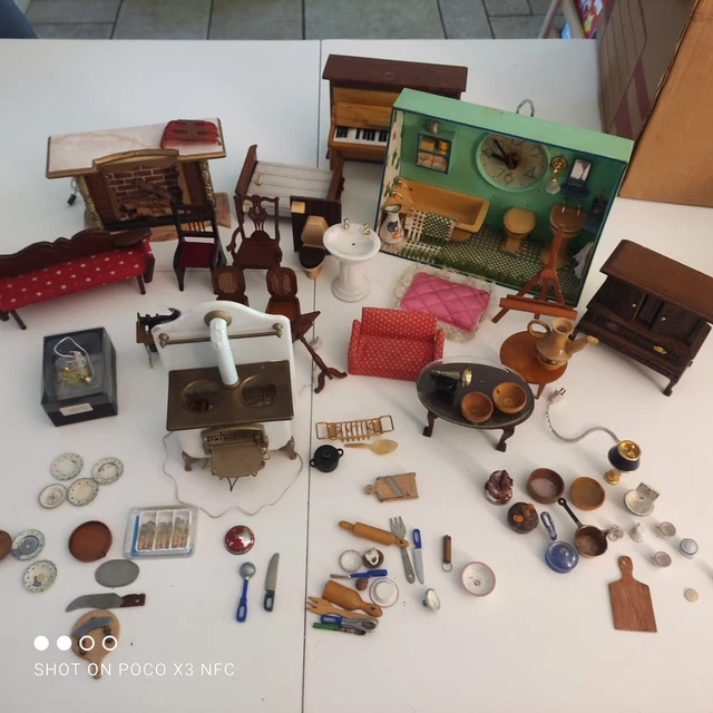 MINIATURE ANCIENNES POUR maison de poupée dinette meuble autres Dora Kuhn EUR 44,95 - PicClick FR