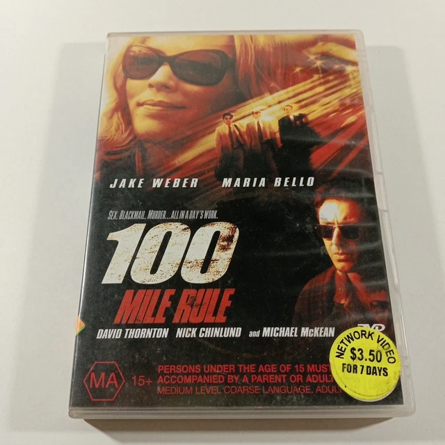 100 MILE RULE DVD Region 4 PAL Video Store ExRental Movie Maria Bello ...