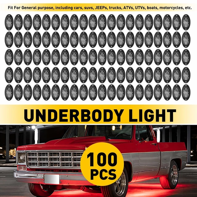 100X RED LED Rock Light Underbody Trail Rig Glow Lamp Offroad SUV ...