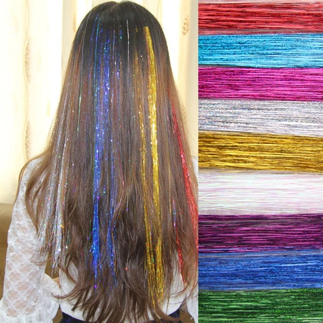 GLITTER BRAIDED TINSEL Hair Extensions Styling Tool Hair Rope Hair ...