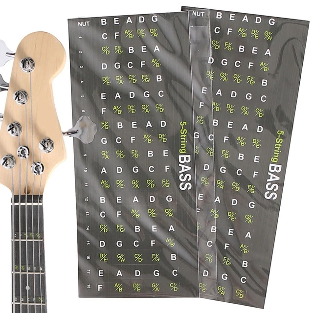 EASY TO APPLY Bass Fretboard Label Sticker Perfectly Sized for 4 5 ...