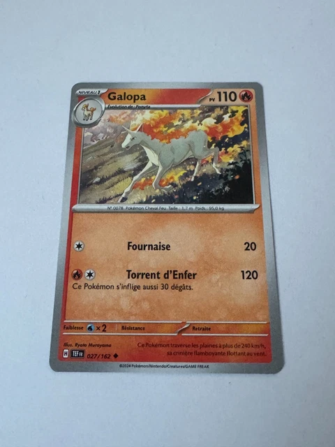 CARTE POKEMON GALOPA Standard Ecarlate et Violet TEF FR 027/162 2024 Neuf EUR 1,50 - PicClick FR