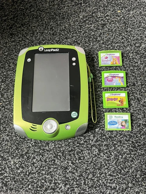 LEAPFROG LEAPPAD 2 Explorer Learning System Green With 4 Game ...