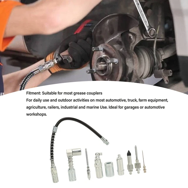 GREASE COUPLER KIT Quick Connect Lubrication Grease Coupler Accessory ...