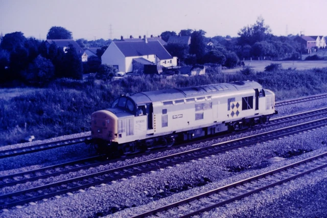 1990 BRITISH RAIL BR Diesel Loco 37800 to Newport Railway Slide Ref ...