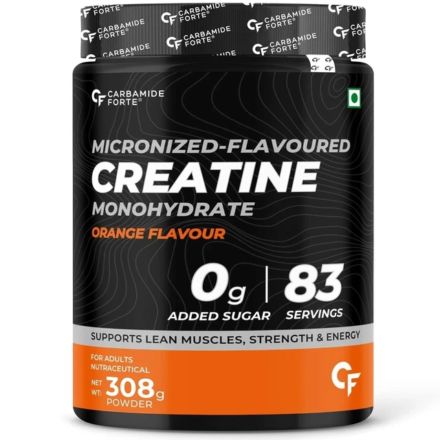CARBAMIDE FORTE CREATINE Monohydrate Powder 308g Orange Flavor For Men ...