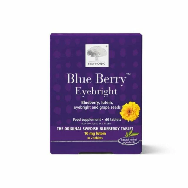 NEW NORDIC BLUE Berry Eyebright 10mg - 60 Tablets £12.00 - PicClick UK