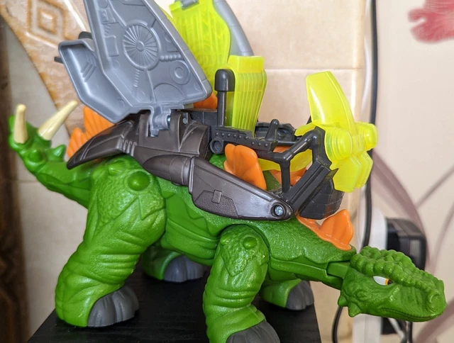 FISHER PRICE IMAGINEXT Stegosaurus dinosaur playset with battle armour ...