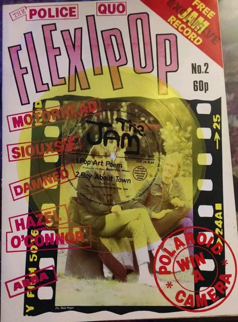 FLEXIPOP MAGAZINE NUMBER 2 The Jam Pop Art Poem 7" Flexidisc Siouxie ...