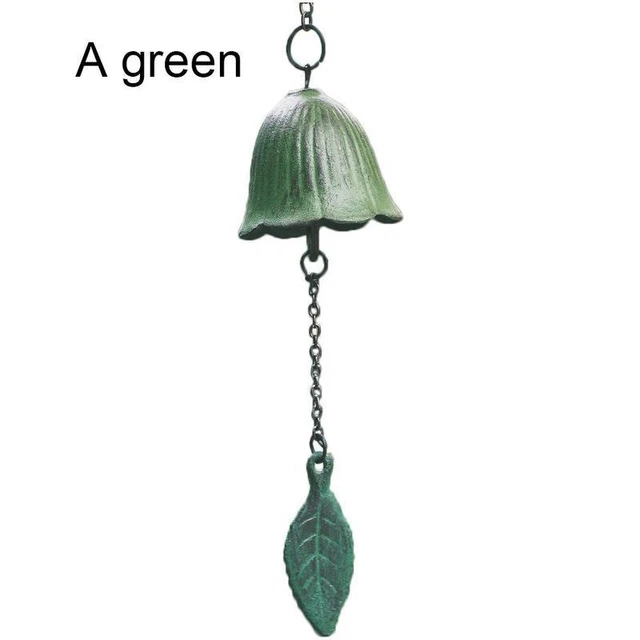 GREEN JAPANESE FURIN Wind Chime Bell Iwachu Nambu Cast Iron Temple Garden Decor $13.46 - PicClick AU
