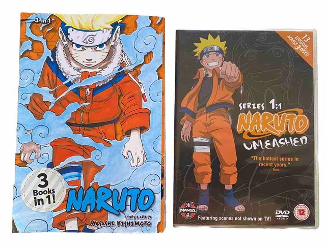 NARUTO DVD SERIES 1 Boxset & Naruto Manga Comic Issue 1-3 One Volume £3 ...