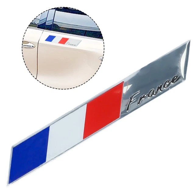 NEUF FRANÇAIS ALUMINUM France Drapeau Logo Emblème Badge Voiture ...