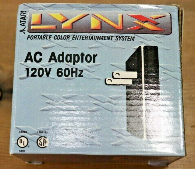 RARE LYNX ATARI Portable Color Entertainment System AC Adaptor 120V ...