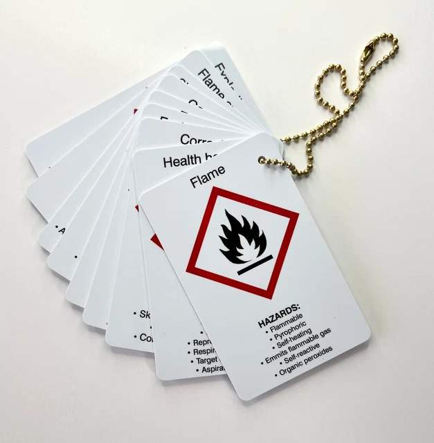 GB CLP HEMICAL hazard pictograms COSHH Health Training PVC Cards £19.99 ...