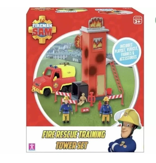 FIREMAN SAM FIRE Rescue Training Tower Set & Vehicle New Kids Playset ...