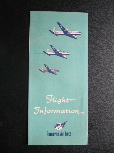 PAL PHILIPPINE AIR LINES flight information brochure £24.99 - PicClick UK
