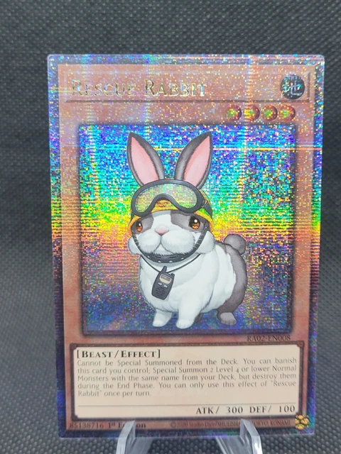 RESCUE RABBIT 1ST Edition Quarter Century Secret Rare RA02-EN008 Yu-Gi ...