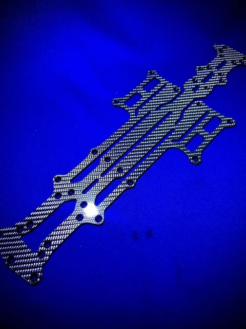CUSTOM MADE SILVER carbon fiber YD-2SX3 high traction main chassis by £ ...