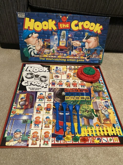 HOOK THE CROOK, Board Game, Parker (1994) 100% Checked & Complete £24. ...