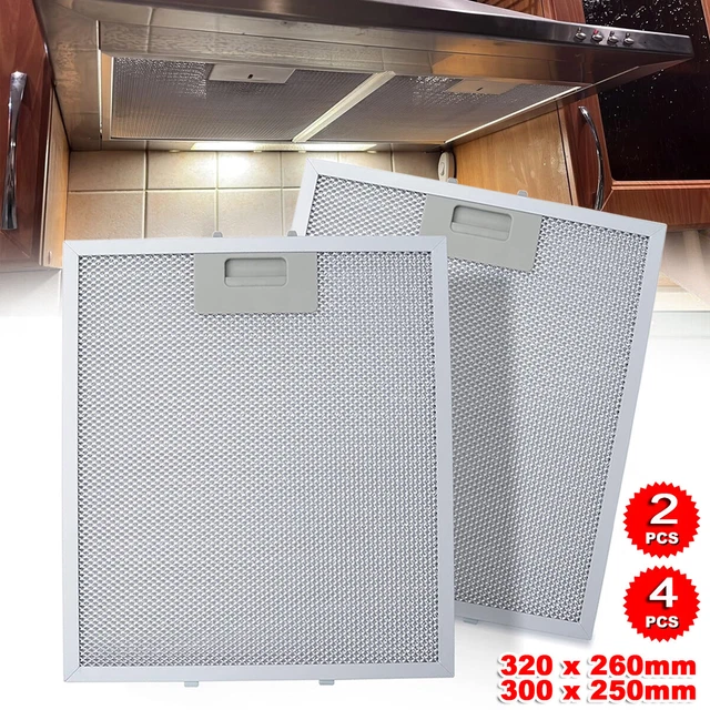 2/4X UNIVERSAL COOKER Hood Metal Mesh Grease Vent Filter Extractor Fan ...