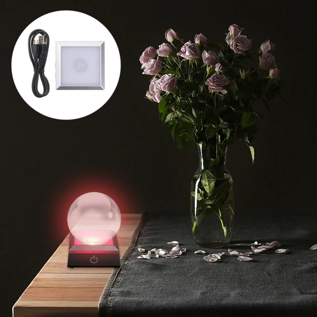 LIGHTED LED BASE Display Stand With 4 Super Bright Leds For Crystal ...
