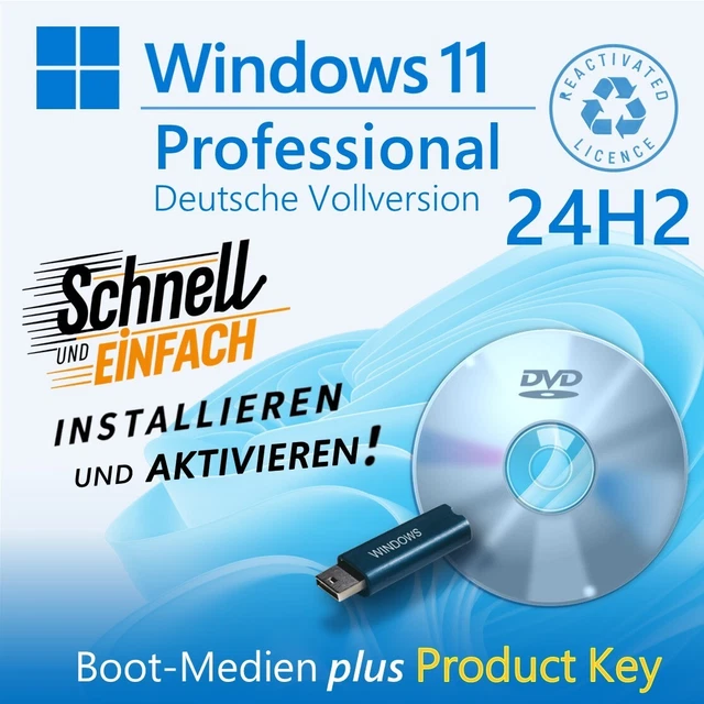 WINDOWS 11 PROFESSIONAL 24H2 | Installations-Medium DVD/USB-Stick ...