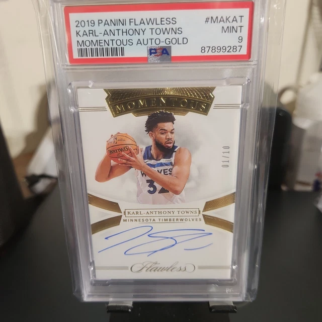 KARL-ANTHONY TOWNS 2019-20 Panini Implawless Capitalous Autographe Auto ...