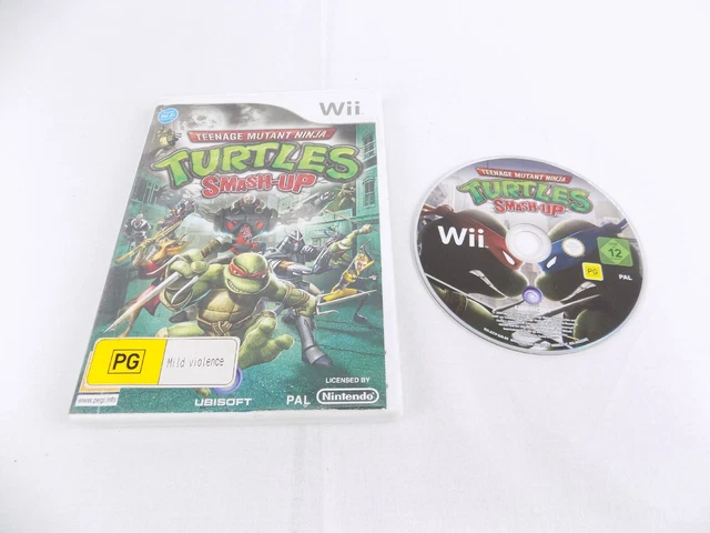 MINT DISC NINTENDO Wii TMNT Teenage Mutant Ninja Turtles Smash-Up Wii U ...