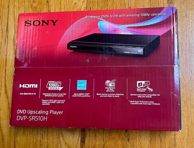 SONY DVP-SR510H UPSCALING HDMI 1080p Full HD DVD Player with Remote ...