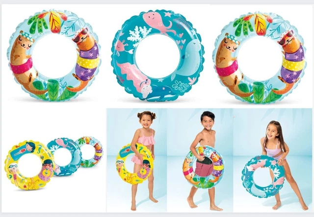 INTEX CHILDREN INFLATABLE Swim Ring Swimming Pool Boys Girls 24” Beach ...