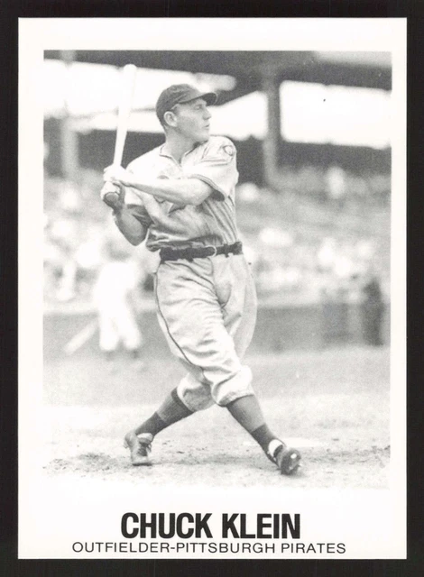 CHUCK KLEIN 1977-84 Galasso Glossy Greats #48 Pirates de Pittsburgh ...