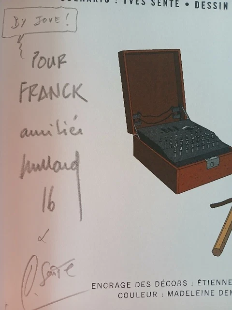 BLAKE ET MORTIMER 23. Le bâton de Plutarque - dédicace de Juillard et ...