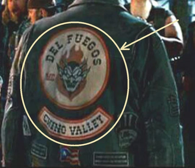 WILD HOGS MOVIE Biker Gang Leather Jacket Back 2-Patch: Del Fuegos ...