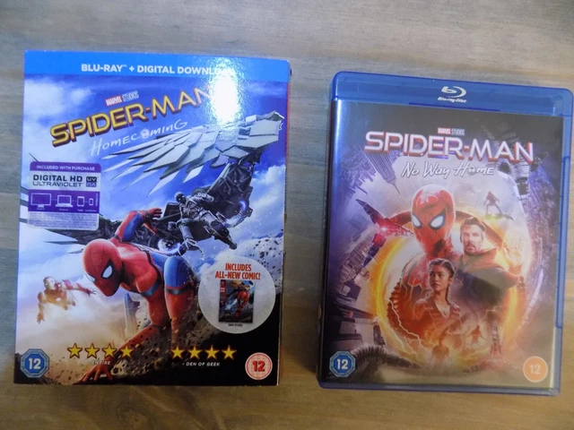 MARVEL MCU SPIDER-MAN HOMECOMING/NO WAY HOME Blu Ray (Slipcase) £4.99 ...