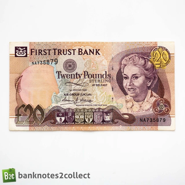 NORTHERN IRELAND: 1 x 20 Pound First Trust Bank Banknote. Dated 01.01. ...