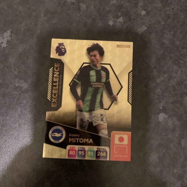 PANINI ADRENALYN 2025 Premier League Excellence Card Kaoru Mitoma RARE ...