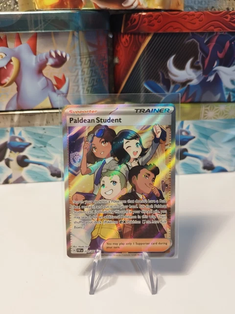 POKEMON PALDEAN STUDENT Trainer Fullart 231/091 Paldean Fates Englisch ...